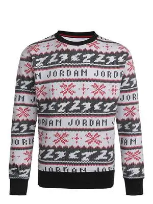 JORDAN Jumpman Holiday Knit Crewneck - Black