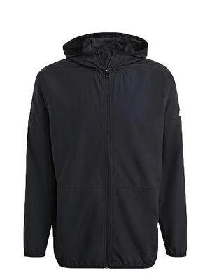 Adidas Brd Jkt Solid Color Sports Hooded Jacket - Black