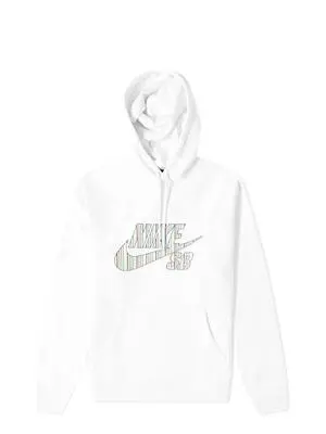 Nike Stripes Popover Hoodie - White