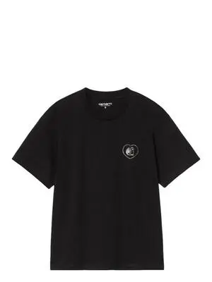 Carhartt Work In Progress Short Sleeve T-shirt With Heart Detail - Black