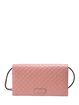 Gucci Embossed Leather Shoulder Bag - Pink
