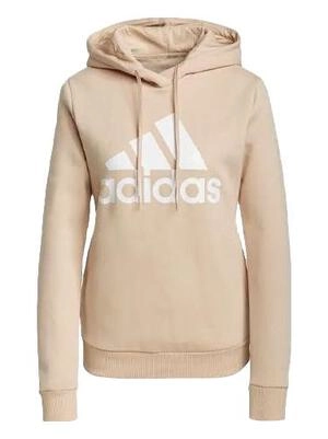 Adidas Logo Printing Hoodie - Tan
