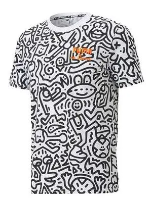 PUMA X Mr Doodle Aop Tee Short Sleeve - White