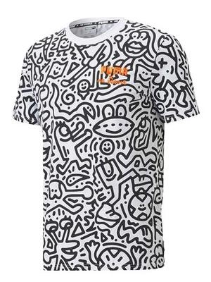 PUMA X Mr Doodle Aop Tee Short Sleeve - White
