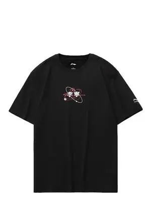 LI-NING Li-ning Graphic Loose Fit Short Sleeve T-shirt 'black' Black