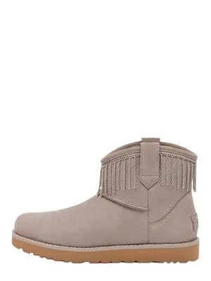 UGG UGG Classic Mini Fringe Boots Gray