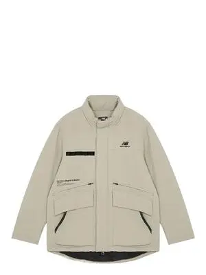 NEW BALANCE Logo Down Jacket - Beige/black