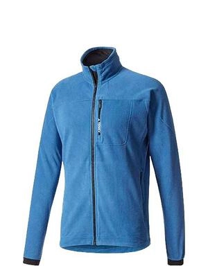 Adidas Fleece Stand Collar Zip-up Jacket - Blue