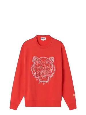 Kenzo Ss21 Capsules Series Round Neck Sweatshirt - Red