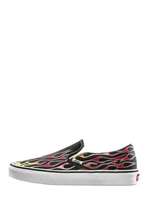 VANS Classic Slip-on 'mash Up Flames' Sneakers - Black