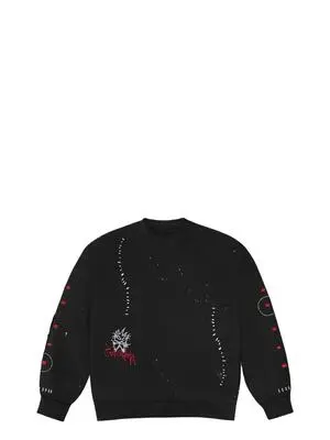 TRAVIS SCOTT Cactus Jack Fw22 Stitched Crewneck - Black