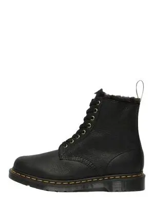 Dr. Martens 1460 Pascal Fur Lined Ankle Boots - Black