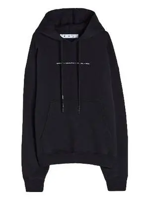 Off-White Logo Pattern Printing Long Sleeves Pullover - Black