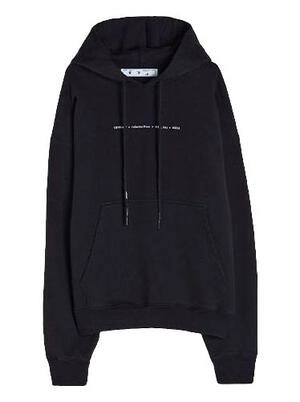 Off-White Logo Pattern Printing Long Sleeves Pullover - Black
