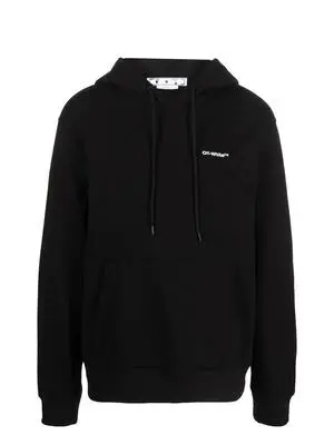 Off-White Diagonal Stripes Hoodie - Black/white