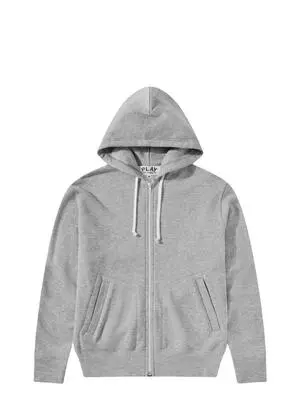 Play Comme Des Garcon COMME Des GARCONS PLAY Heart Back Emblem Hooded Zip Up Grey