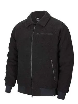 Nike Stand Collar Fleece Lined Jacket - Black