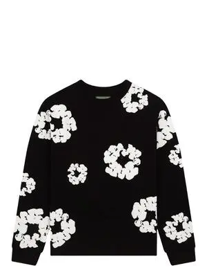 DENIM TEARS Cotton Wreath Long Sleeves T-shirt - Black