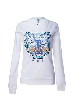 Kenzo Tiger Head Long Sleeve Sweatshirt - White