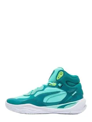 PUMA Playmaker Pro Mid Sneakers - Teal/green/white