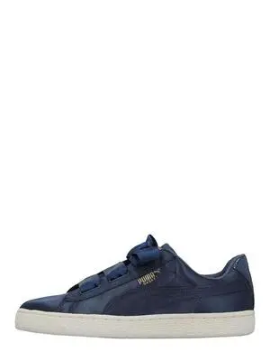 PUMA Puma Basket Heart Tween Sneakers With Bow Detailing Blue