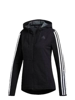 Adidas Training Exercise Jacket With Zip-up Hoodie - Black