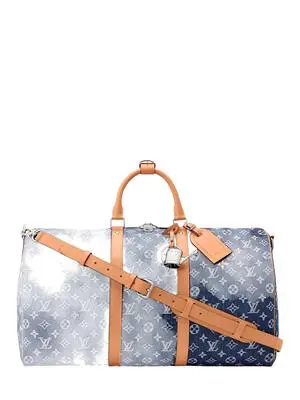 LOUIS VUITTON Louis Vuitton Keepall Bandoulière 50 Duffle Bag Blue