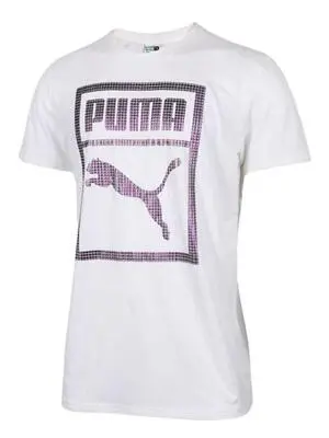 PUMA Logo Graphic T-shirt 'white - White/purple