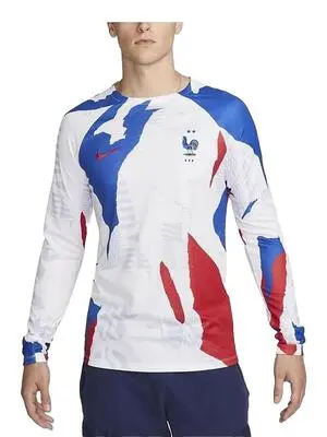 Nike France Dri-fit Long Sleeve Prematch Top - White/blue/red