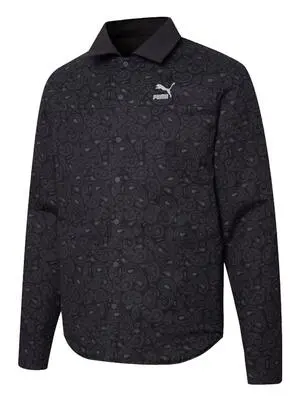 PUMA Paisley Woven Reversible Shacke Shirt - Black