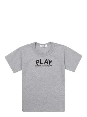 Play Comme Des Garcon PLAY COMME Des GARCONS Short Sleeve T-Shirt With Heart Graphic Grey