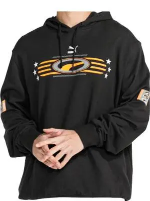 PUMA Hooded Long Sleeve Sweatshirt - Black