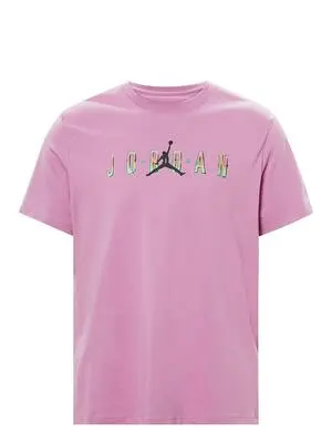 JORDAN Men's Air Jordan Sport Dna Flying Man Casual Logo Sports Round Neck Solid Color Short Sleeve Pink T-shirt Multi-color