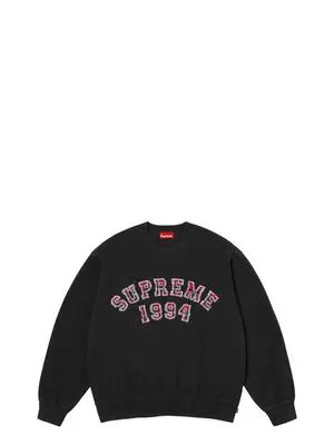 Supreme Supreme Plaid Arc Crewneck Black