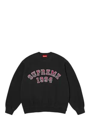 Supreme Plaid Arc Crewneck - Black