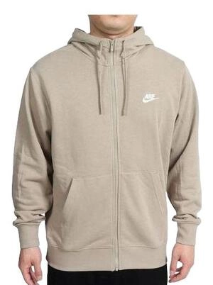 Nike Nsw Club Full Zip Hoodie Asia Sizing 'tan - Tan/multi-color