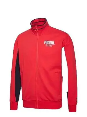 PUMA Tailored For Sport Zip Up Track Jacket - Red/white/black