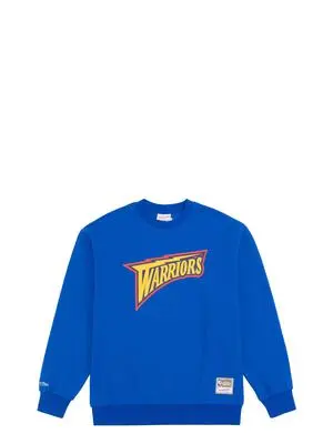 Mitchell & Ness X Nba Golden State Warriors Sweatshirt 'blue Yellow - Blue/yellow