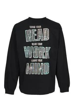 Carhartt Work In Progress Mind Your Head Long Sleeve T-shirt - Black