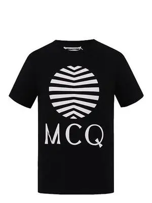 Alexander McQueen Logo Printing T-shirt - Black