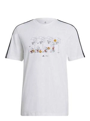 Adidas X Disney Mickey Cartoon Graphic T-shirt - White