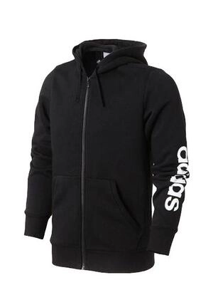 Adidas Zipper Knit Hooded Jacket - Black