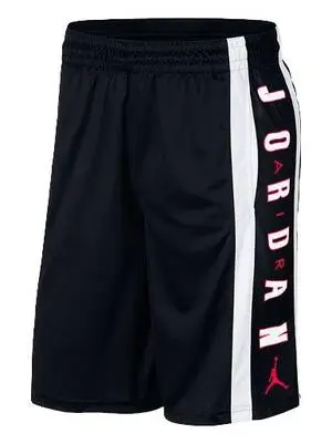 JORDAN Alphabet Print Sports Shorts - Black