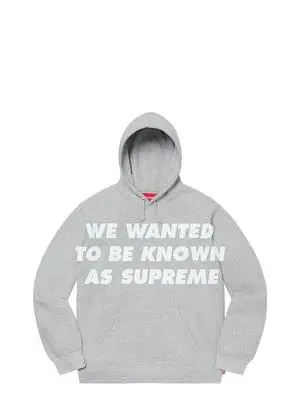 Supreme Supreme Known As Hooded Sweatshirt Grey/white