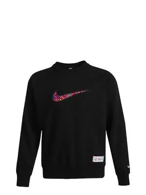 Nike Crewneck Sweatshirt With Graphic Swoosh - Black