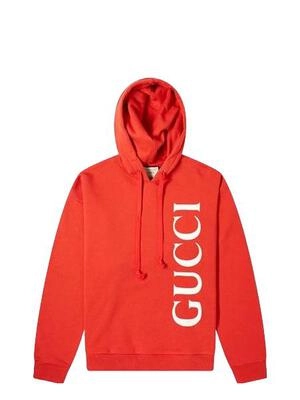 Gucci Large Logo Pullover Hoodie - Red