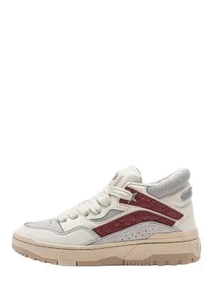 LI-NING Weiwu Mid Top Sneakers - White/grey/red