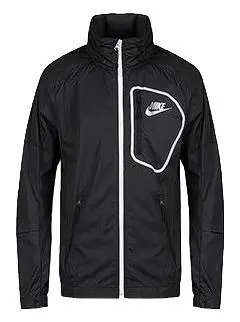 Nike Windproof Stand Collar Sports Jacket - Black