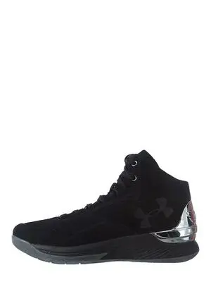 Under Armour Curry 1 Lux Mid Suede Sneakers - Black
