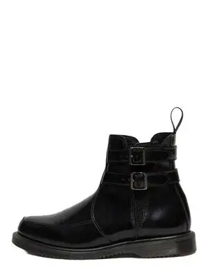 Dr. Martens Flora Polished Smooth Chelsea Boots - Black